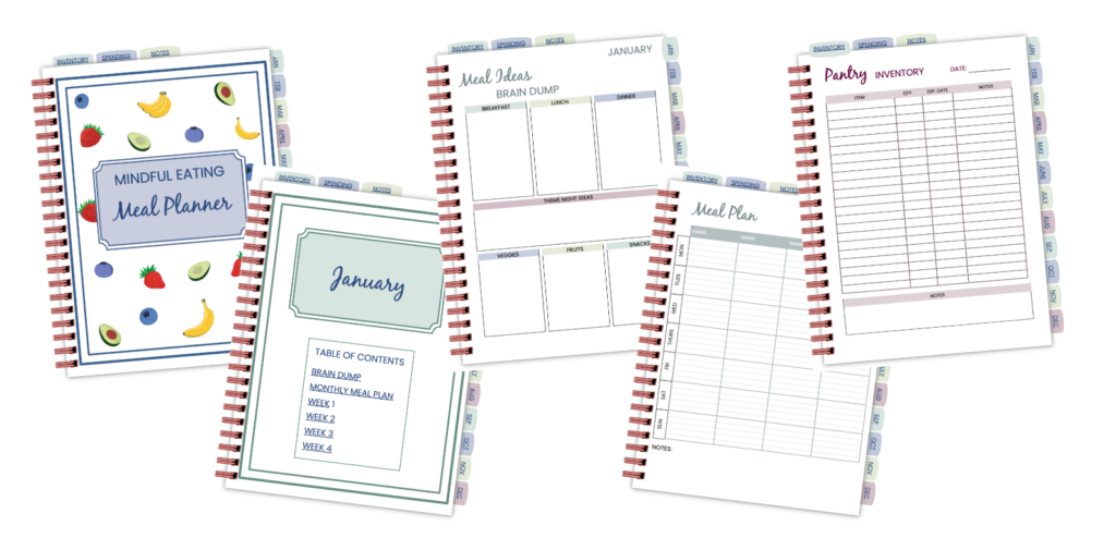 Mindful Eating Digital Meal Planner - Family Breakfast Recipes